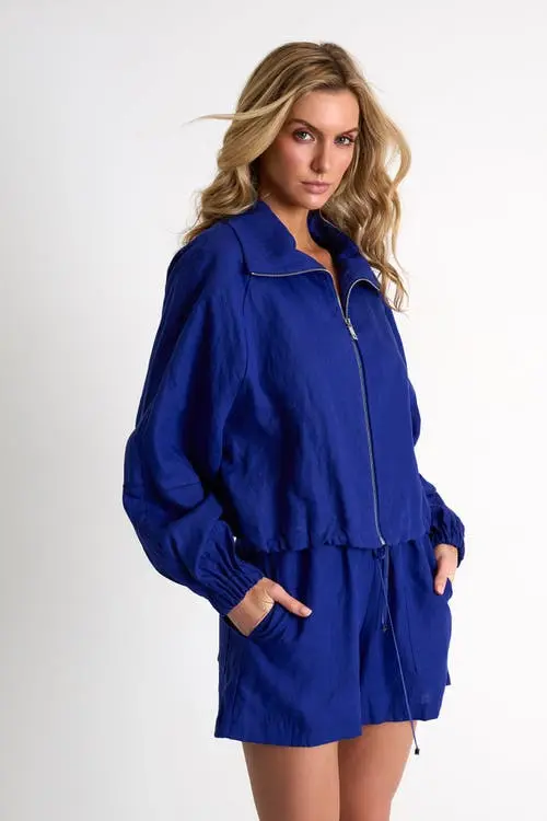 Shan Linen Shorts - Blue