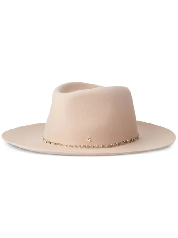 MAISON MICHEL Miren Fedora Hat - Neutrals