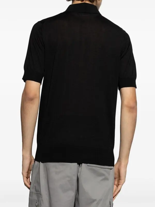 Dolce & Gabbana Embroidered-logo Polo Shirt - Black