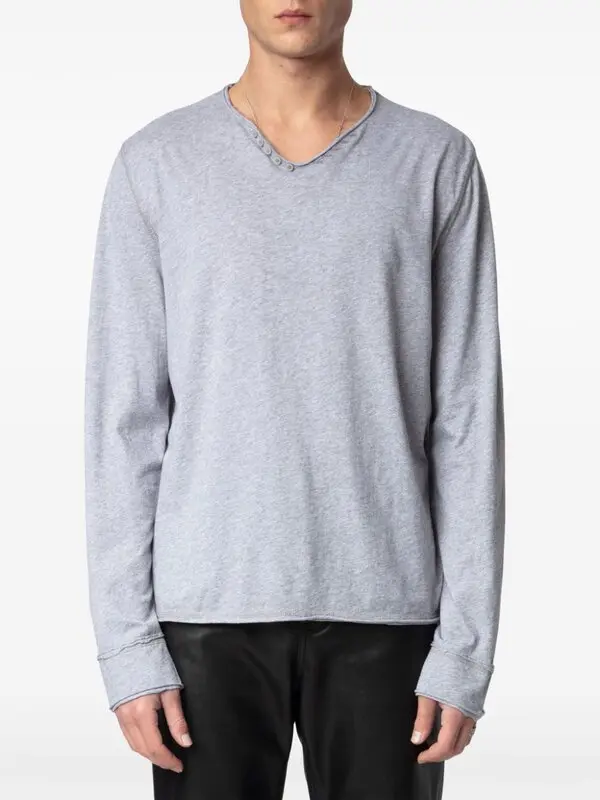 Zadig&Voltaire Monastir Long-sleeve T-shirt - Grey