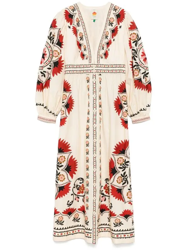 Farm Rio Mandala Maxi Dress - Neutrals