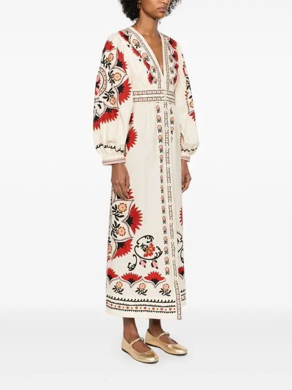 Farm Rio Mandala Maxi Dress - Neutrals