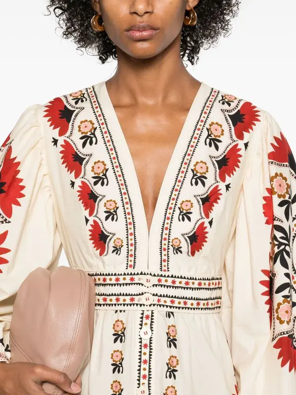 Farm Rio Mandala Maxi Dress - Neutrals