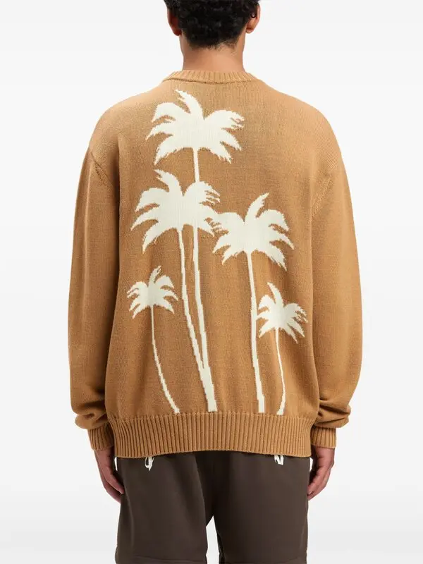 Palm Angels Palms Knit Sweater - Neutrals