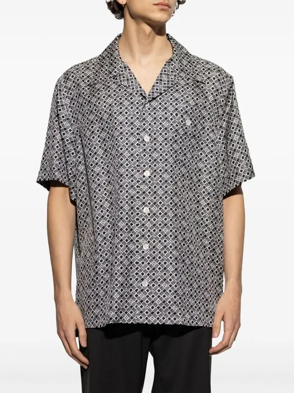 Dolce & Gabbana Geometric-pattern Shirt - Black