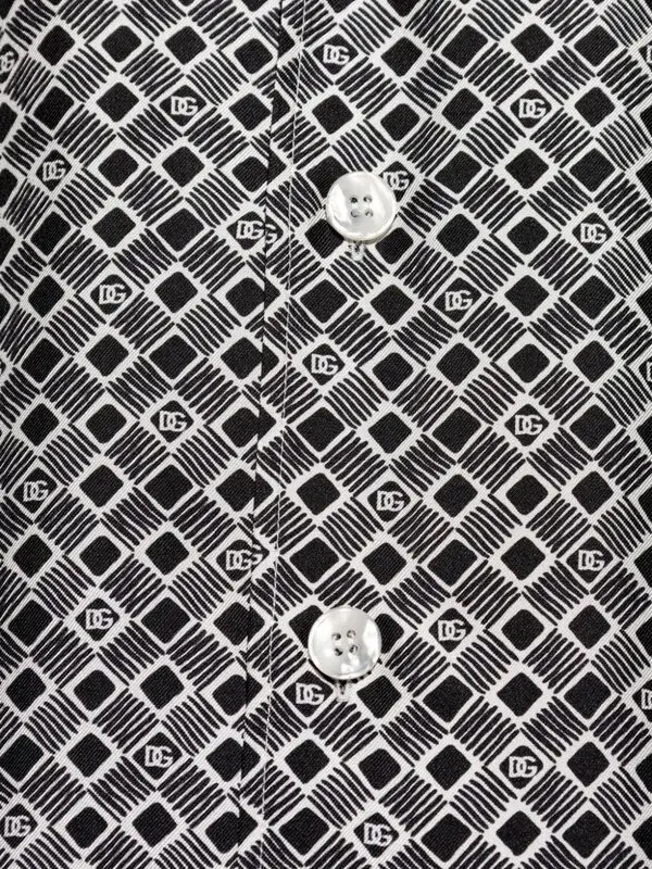 Dolce & Gabbana Geometric-pattern Shirt - Black