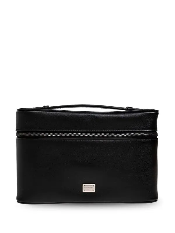 Dolce & Gabbana Logo Plaque Wash Bag - Black