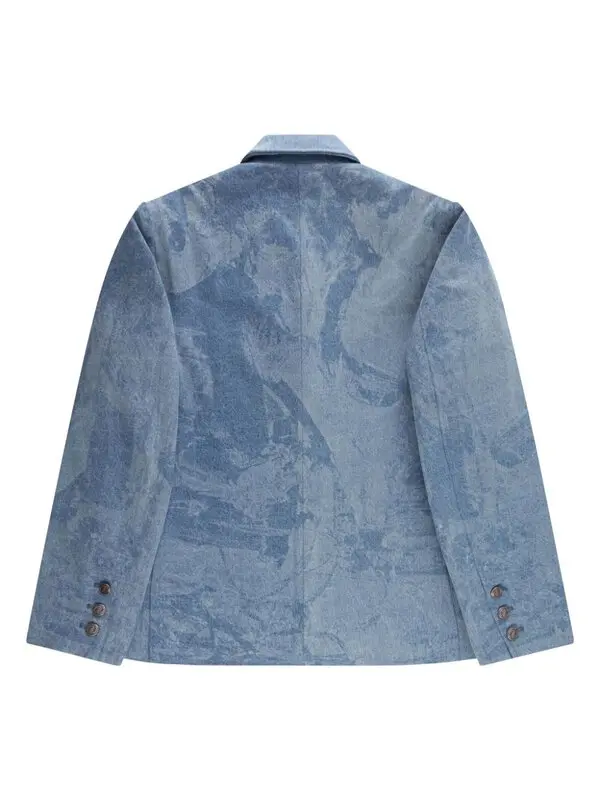CEEC Laser-cut Denim Blazer