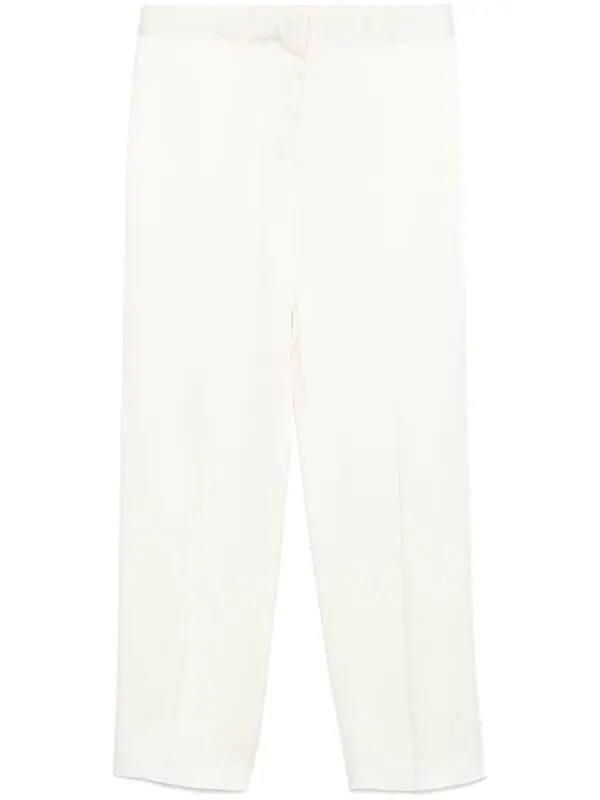 JIL SANDER Satin Trousers - Neutrals
