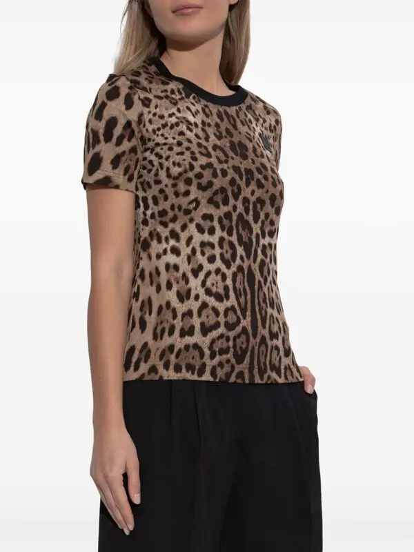 Dolce & Gabbana Leopard Print Crewneck T-shirt
