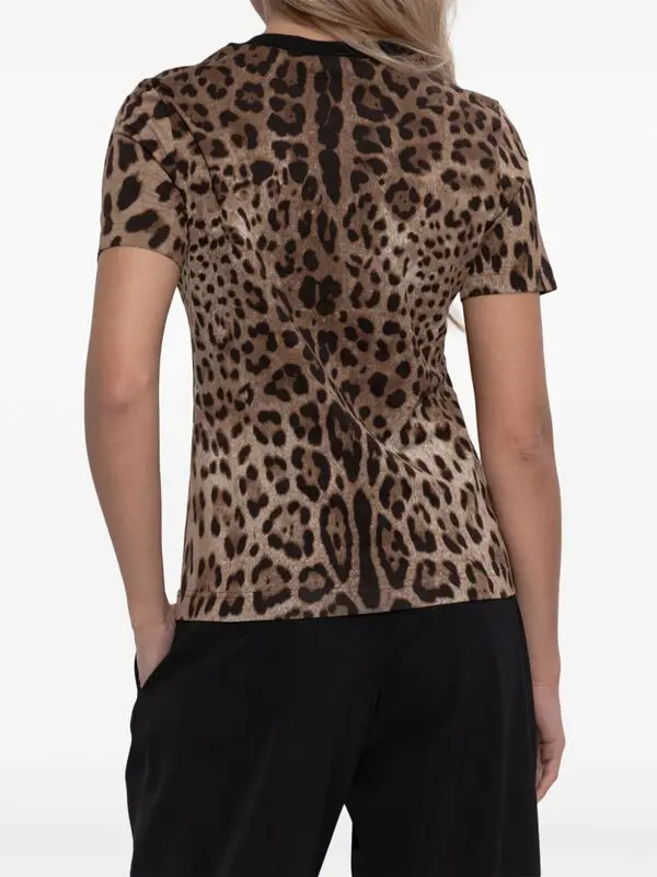 Dolce & Gabbana Leopard Print Crewneck T-shirt