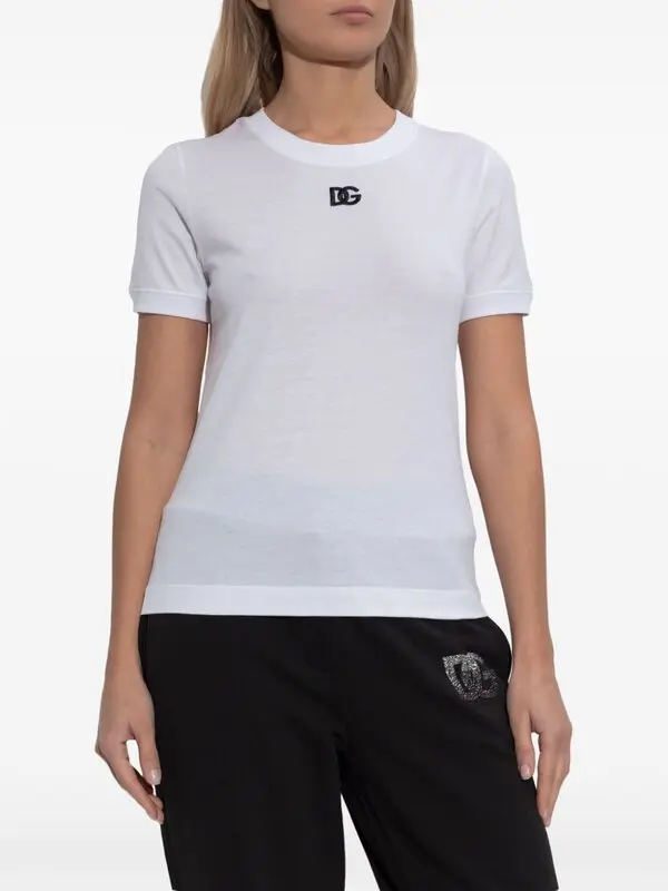 Dolce & Gabbana Embroidered Logo T-shirt - White