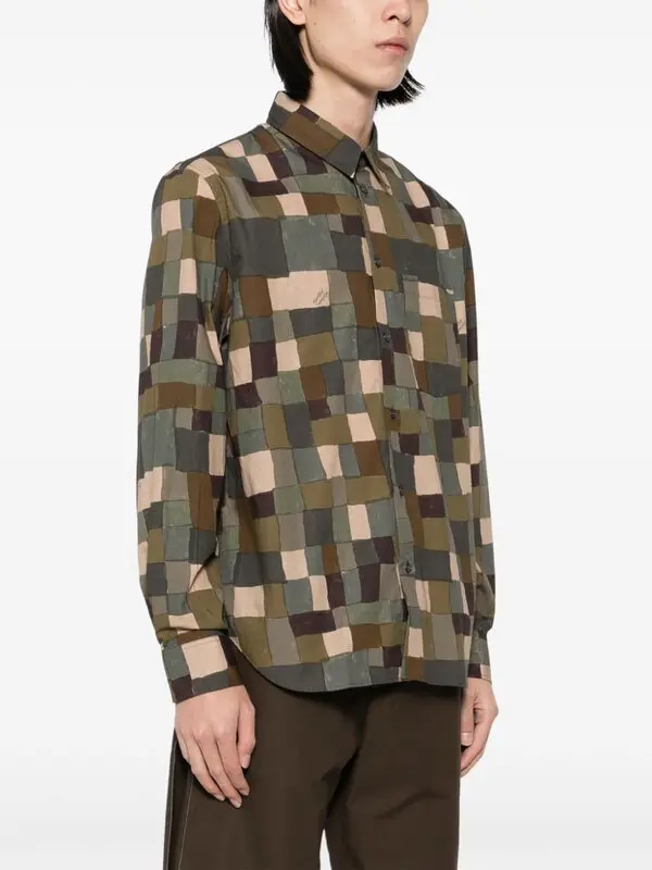 Maison Kitsuné Geometric-print Shirt