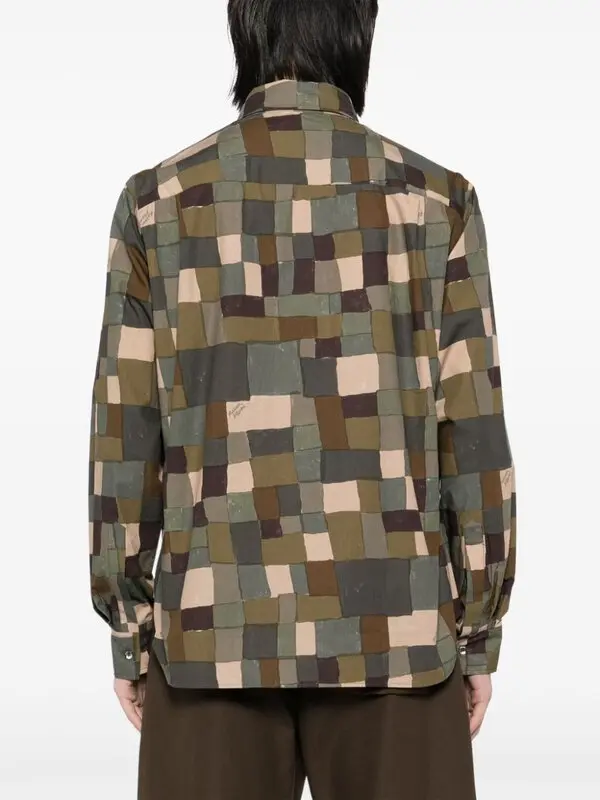 Maison Kitsuné Geometric-print Shirt