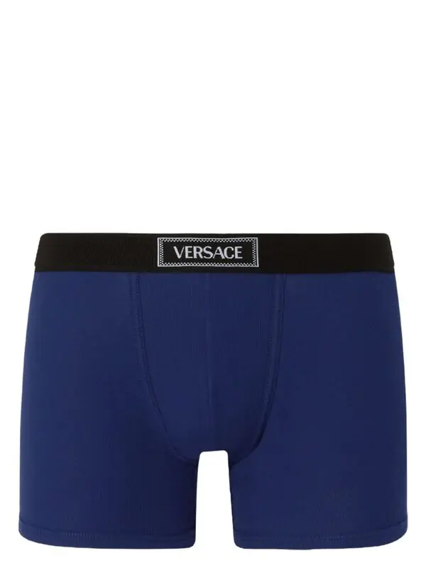 Versace 90s Logo Ribbed Long Boxers