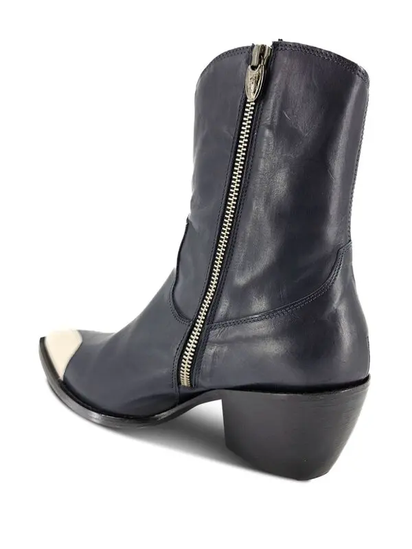 MADISON MAISON Heart Toe Cowboy Boots - Blue