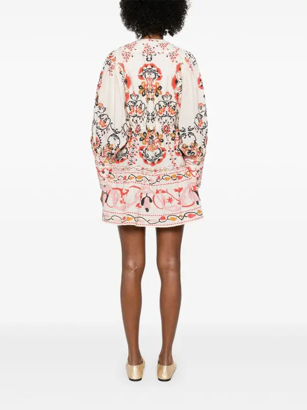 cream cashew mandala maxi dress Cashew Mandala Cream printed maxi dress in beige - Farm Rio