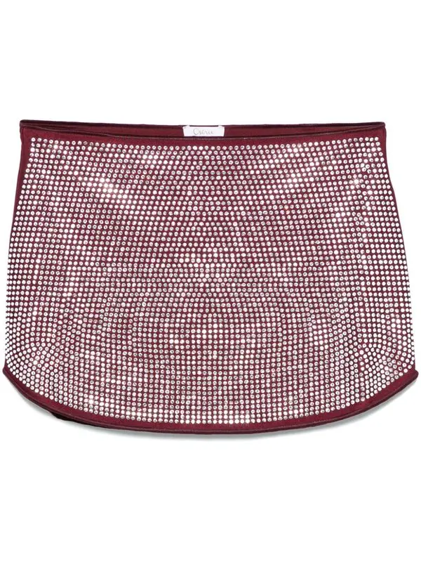 Oseree Crystal-embellished Mini Skirt