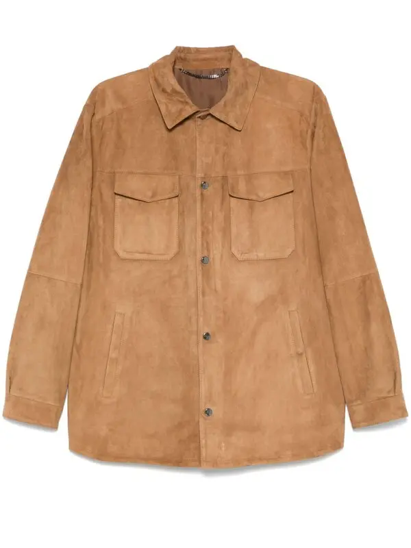 Canali Suede Shirt Jacket