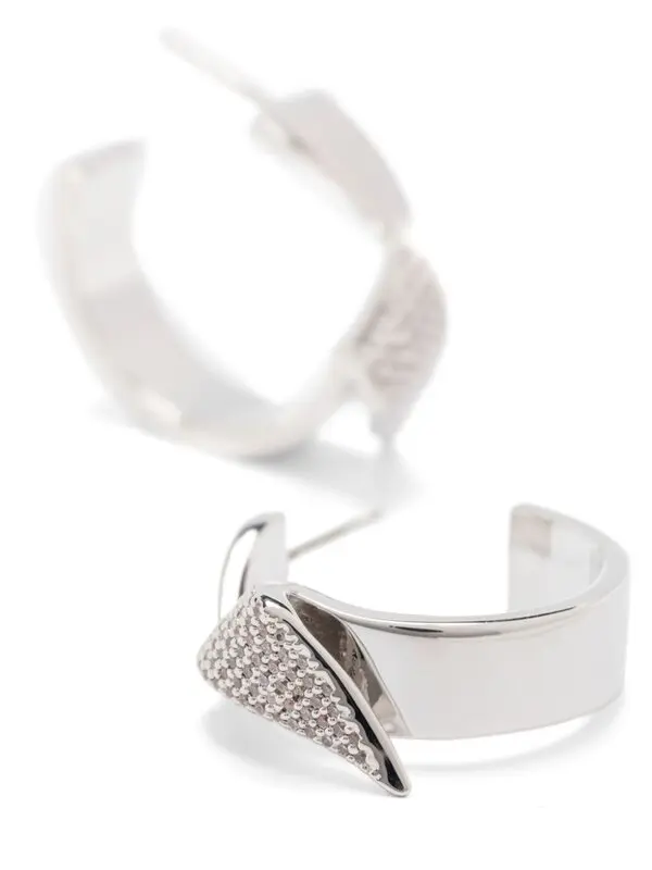 Eddie Borgo Pavé Folded Hoop Earrings
