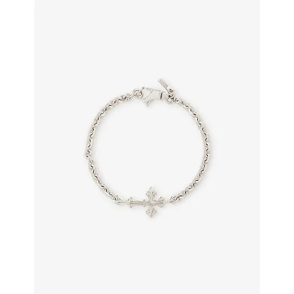 Emanuele Bicocchi Cross-pendant Sterling Bracelet - Silver