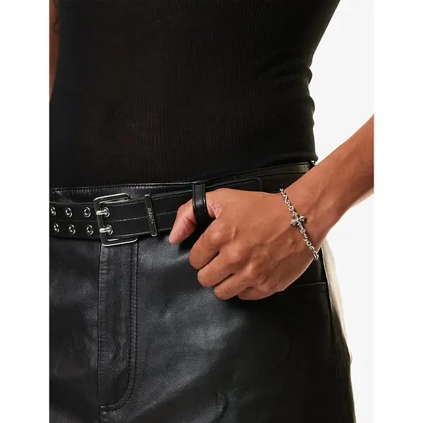 Emanuele Bicocchi Cross Pendant Sterling Bracelet