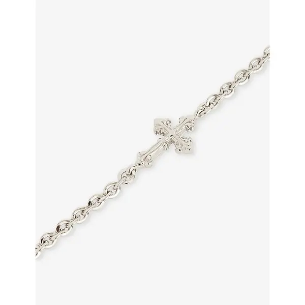 Emanuele Bicocchi Cross Pendant Sterling Bracelet