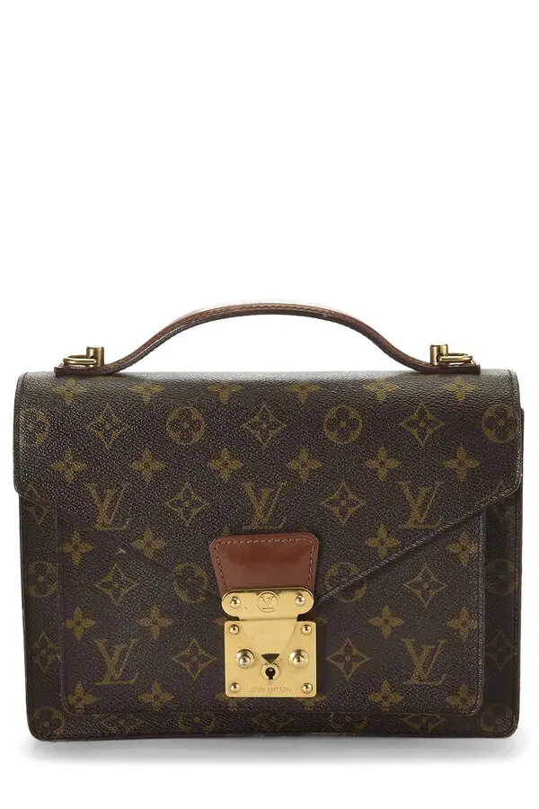 LOUIS VUITTON Monceau Monogram Canvas Satchel - Brown