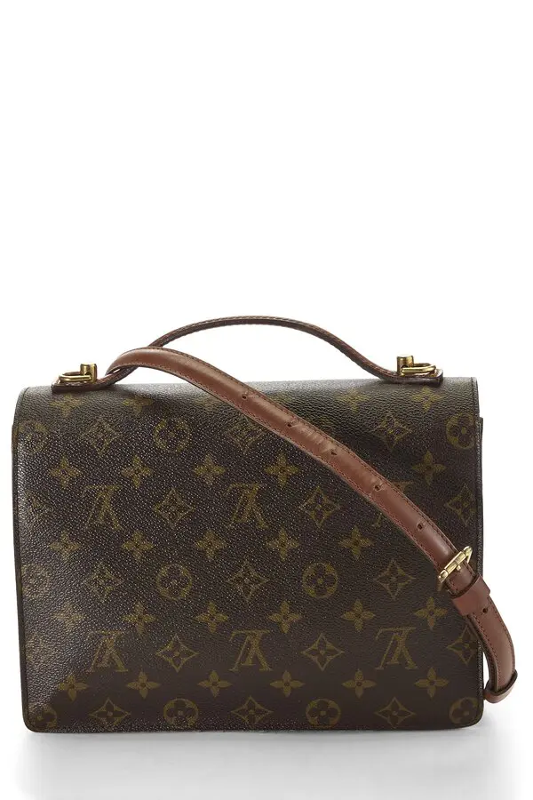 LOUIS VUITTON Monceau Monogram Canvas Satchel - Brown