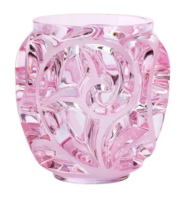 Lalique Crystal Rose Nebula Tourbillons Vase