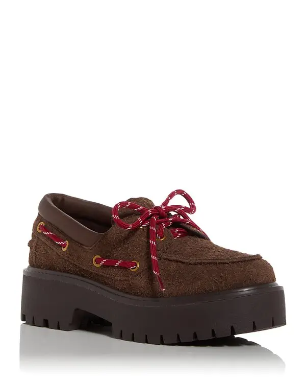 Jeffrey Campbell Crushed Lug Platform Loafers - Brown Suede