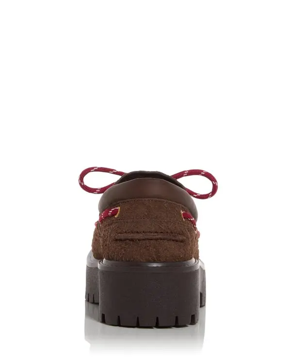 Jeffrey Campbell Crushed Lug Platform Loafers - Brown Suede