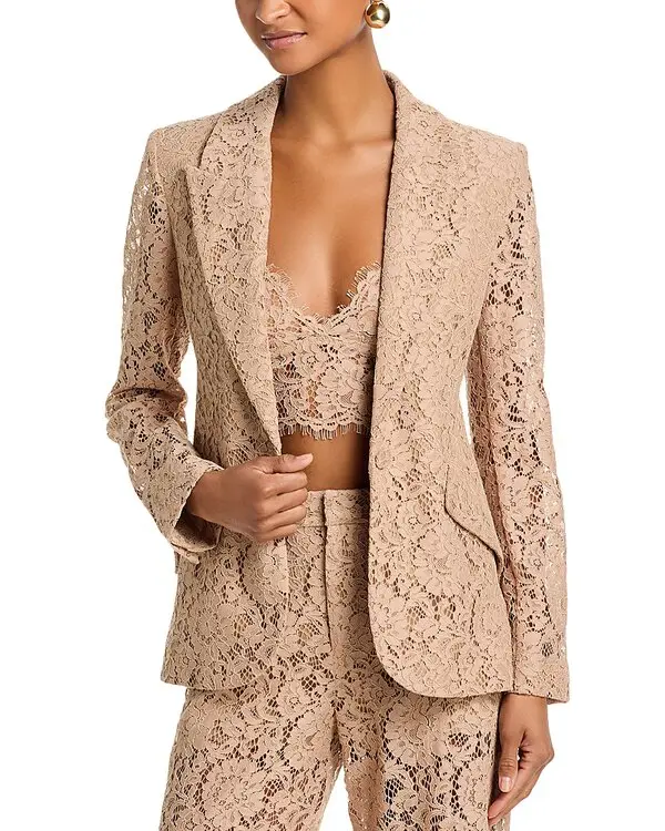 L'Agence Chamberlain Lace Blazer - Cappuccino