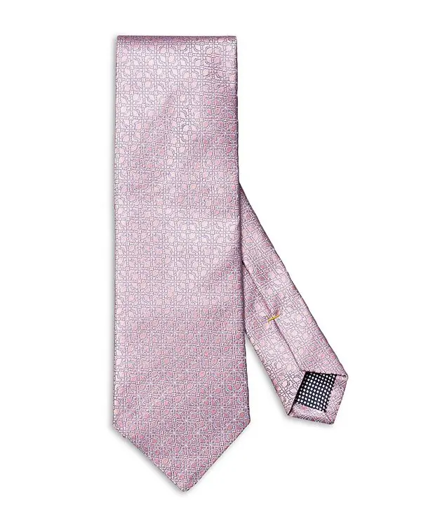 Eton Floral Printed Silk Tie - Pink