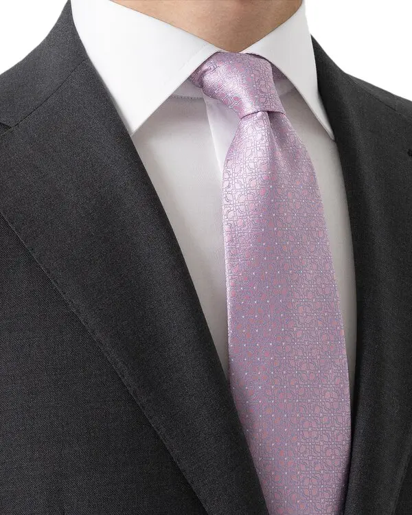Eton Floral Silk Necktie - Pink