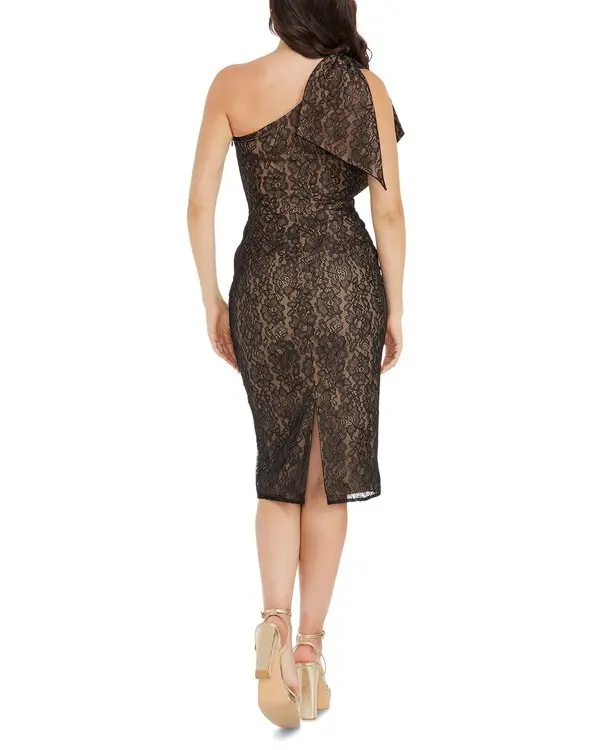 open lace back dress Dress The Population Tiffany Dress - Red