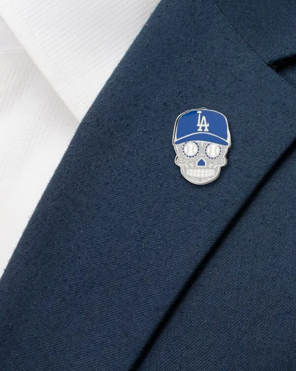 CUFFLINKS, INC. La Dodgers Sugar Skull Lapel Pin