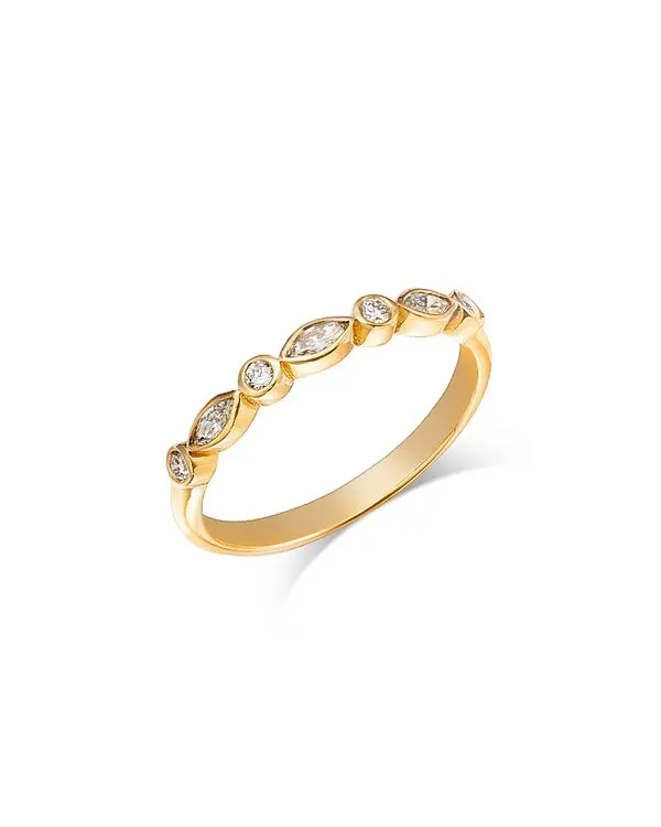 MOON & MEADOW 14k Yellow Gold Lab Grown Diamond Ring - White/gold