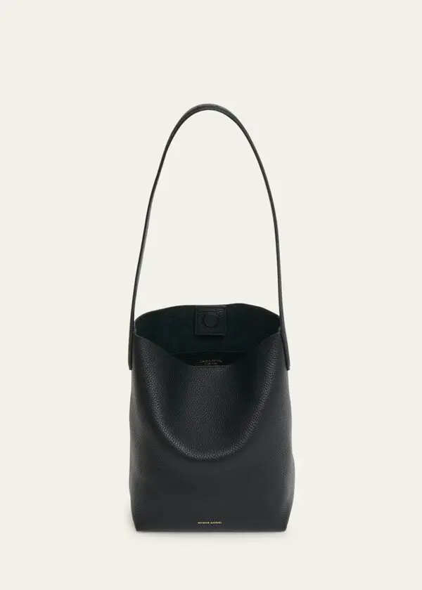 MANSUR GAVRIEL Cabas Mini Leather Shoulder Bag - Black