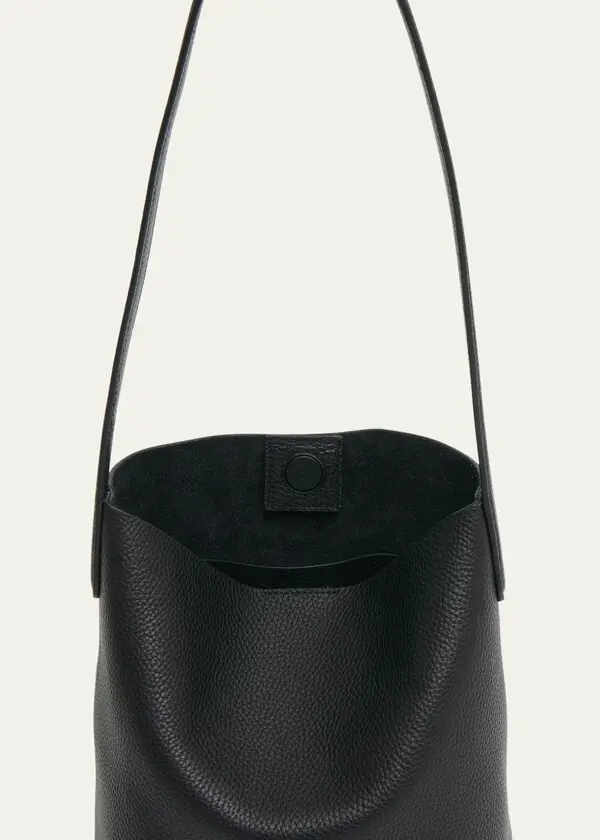 MANSUR GAVRIEL Cabas Mini Leather Shoulder Bag - Black