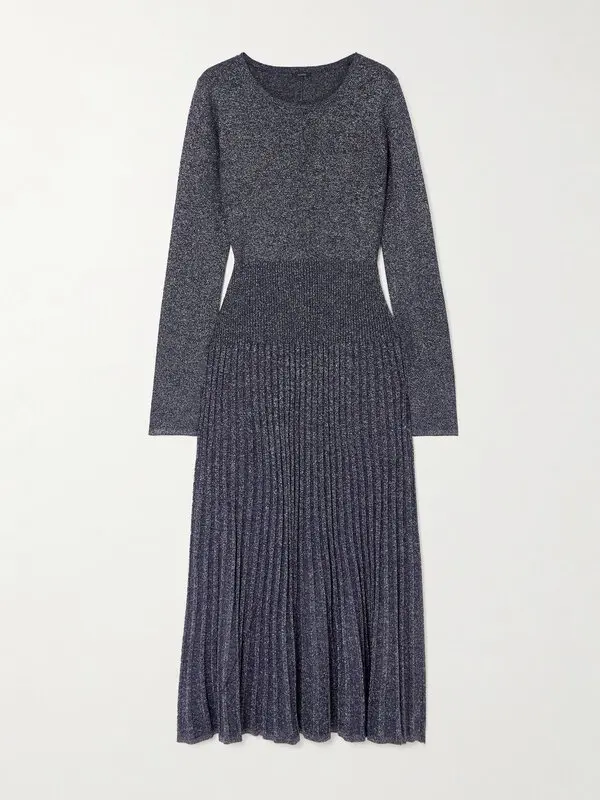 JOSEPH Ribbed Lurex Midi Dress