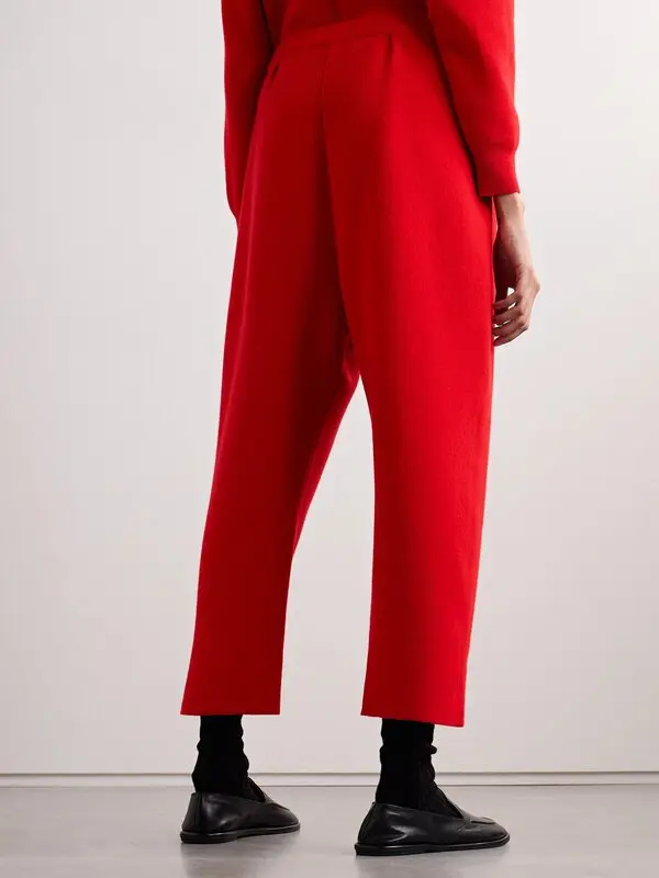 THE ROW Herea Cropped Cashmere Tapered Pants