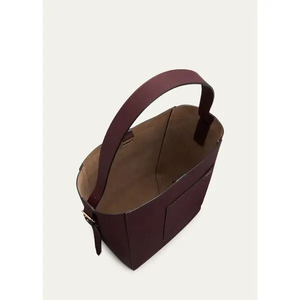 VALEXTRA Secchiello Medium Bucket Bag - Amaranto