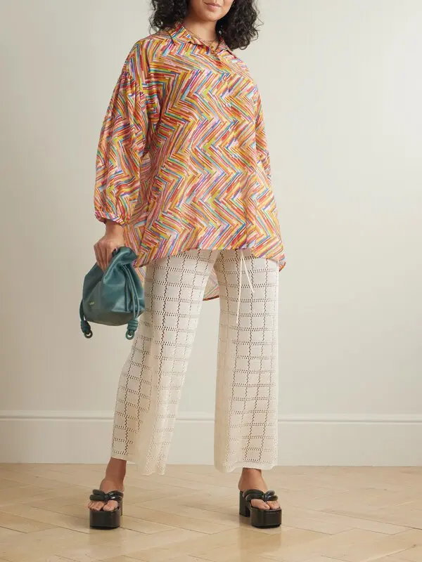 Missoni Printed Cotton And Silk-blend Voile Shirt