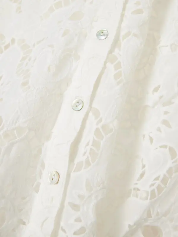 Farm Rio Broderie Anglaise Cotton Shirt