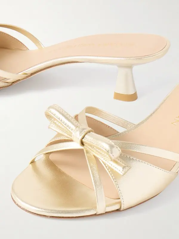 STUART WEITZMAN Felicity Metallic Leather Sandals