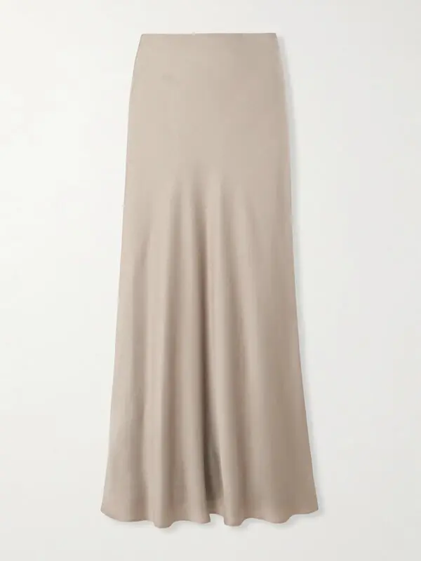 Brunello Cucinelli Cady Maxi Skirt - Neutrals
