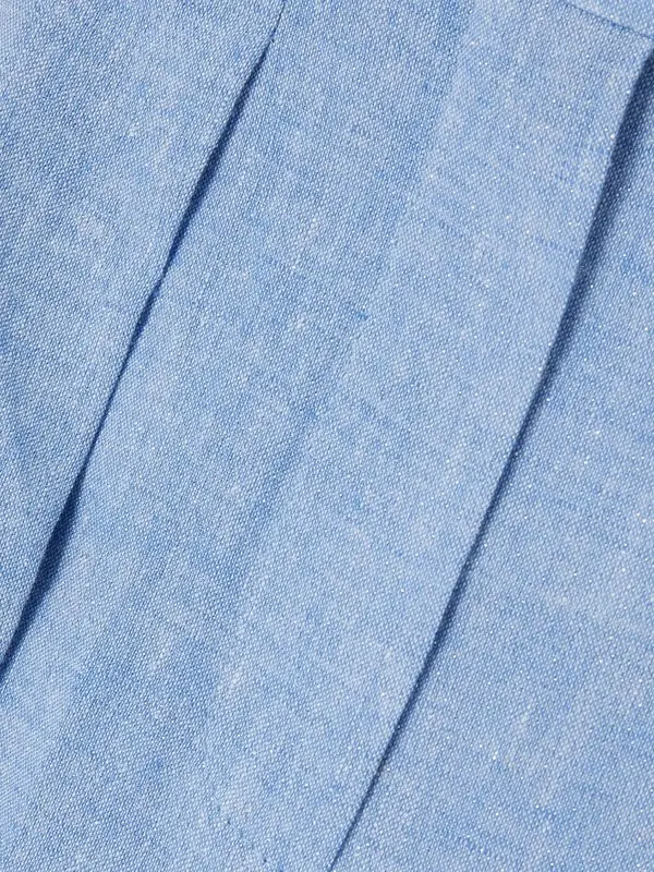 Brunello Cucinelli Pleated Linen-blend Wide-leg Pants