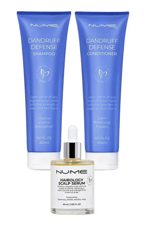 NUME Dandruff Treatment Set | Vegan Anti-dandruff Trio W/ Serum - Blue