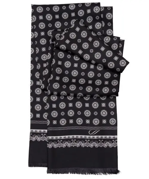 ELIZABETTA Botticellislim Silk Scarf For - Black